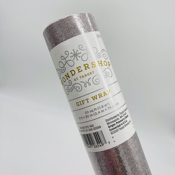 Wondershop | Holiday | Sparkling Gift Wrap Wrapping Paper Silver ...
